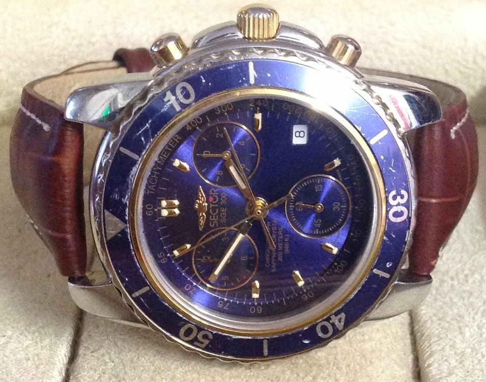 SECTOR swiss-made ETA Chronograph Herrenuhr ( Quartz/44 mm ) (Gebraucht ...
