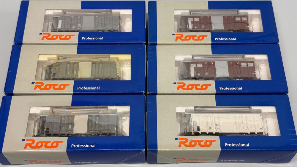 6 Stk Roco Güterwagen SBB (47501 / 47502 / 47503 / 47504) (Neu (gemäss ...