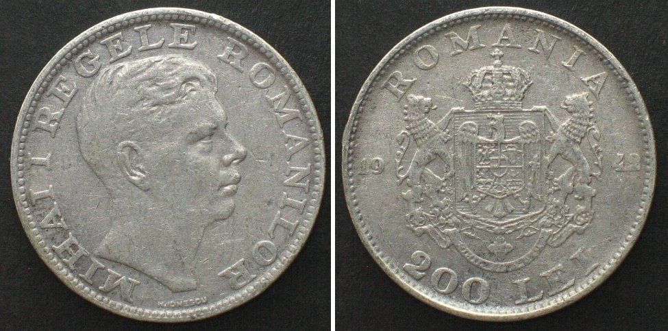 RUMÄNIEN 200 Lei 1942 MIHAI I. Silber ss-vz (Gebraucht) in Riehen für ...