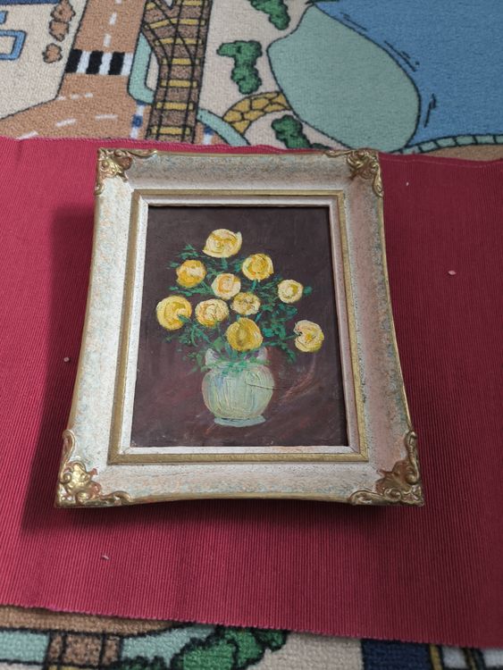 Ölgemälde Blumen Bouquet signiert gerahmt 🌼🖼️🌻 (Gebraucht) in Zürich für CHF 20 – mit Lieferung ...