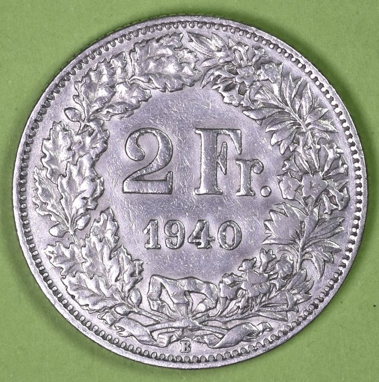 1940 / FR. 2.00 - MÜNZE, natürlich noch in SILBER (Gebraucht) in Luzern für CHF 9.5 – mit ...