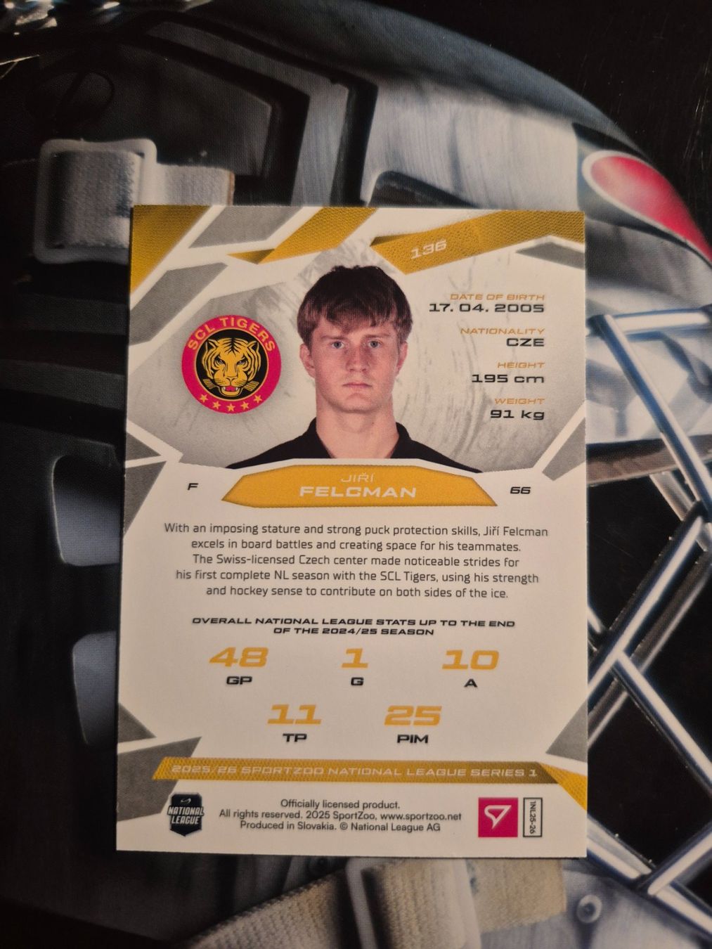 Jiri Felcman SCL Tigers 2025/26 Sportzoo (Gebraucht) in Treiten für CHF ...