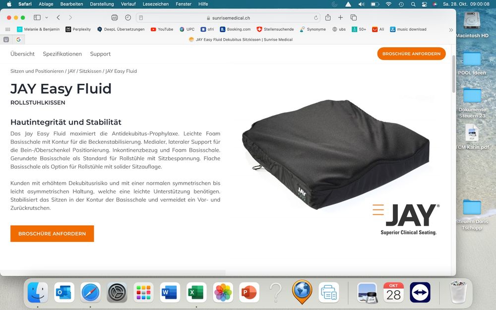 Rollstuhl-Kissen JAY Easy Fluid / Antidekubitus-Prophylaxe | Kaufen auf Ricardo