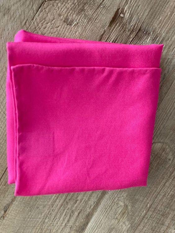 Einstecktuch 100 % Seide uni-pink 31/31 cm (Neu (gemäss Beschreibung ...