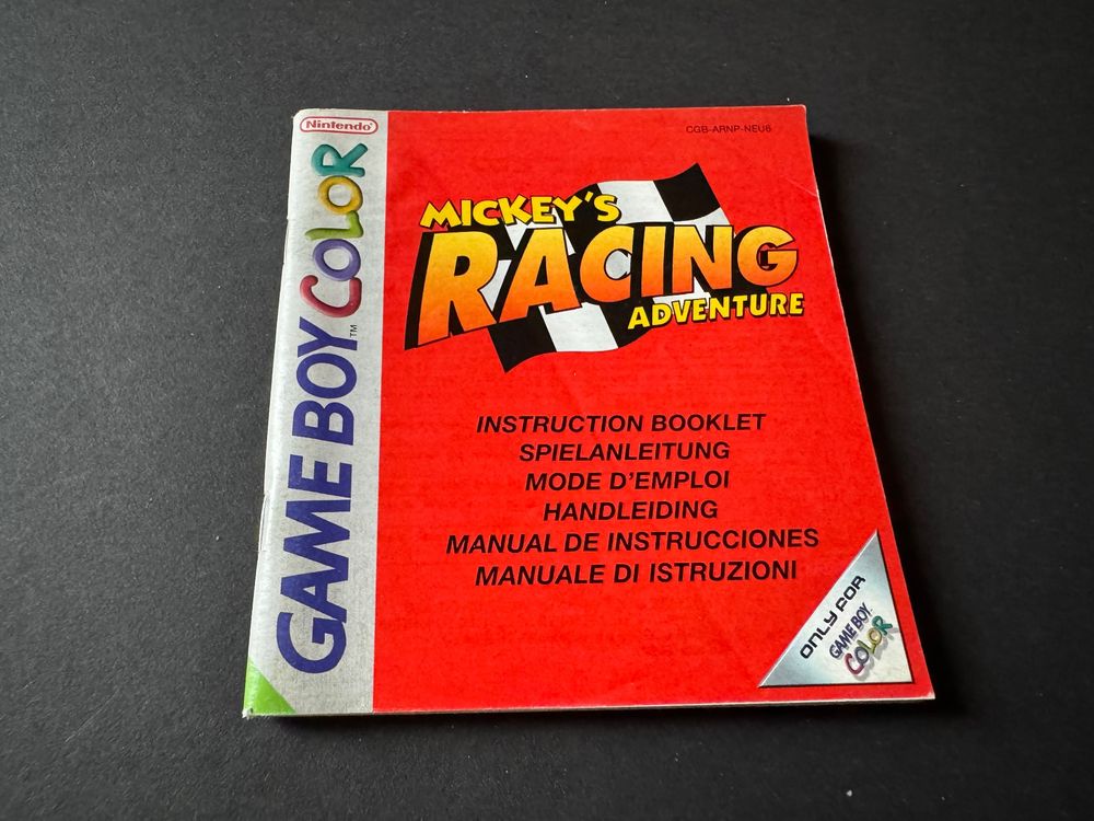 ANLEITUNG FÜR MICKEYS RACING ADVENTURE NINTENDO GBC (Gebraucht) in ...