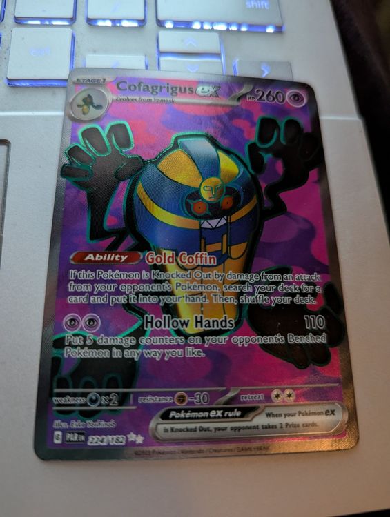 Cofagrigus EX 224/182 Pokemon TCG Card Paradox Rift (Gebraucht) in ...