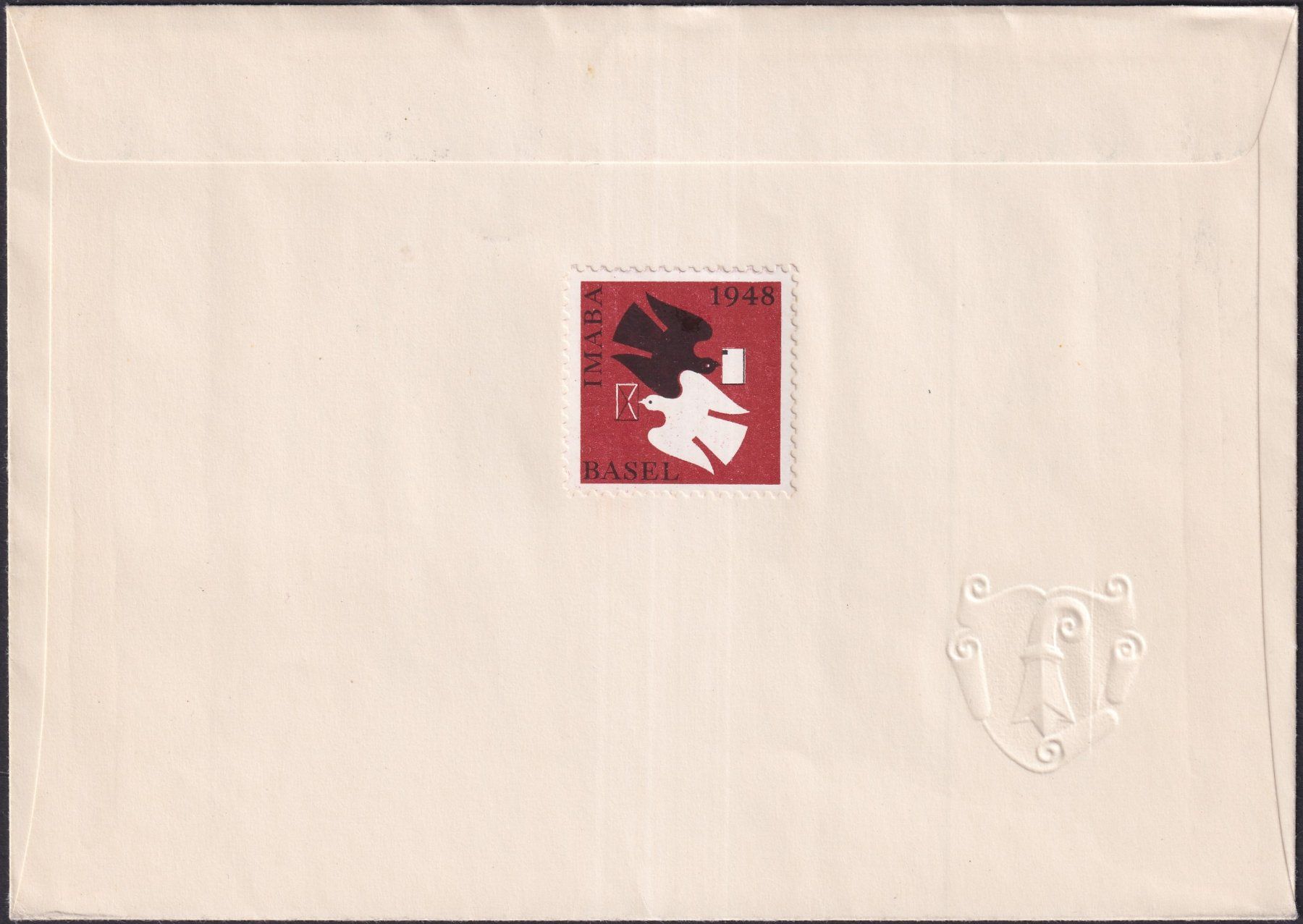 1948, FDC W31 (IMABA-Block) mit Vignette rückseit Kat: 120.- (Gebraucht ...