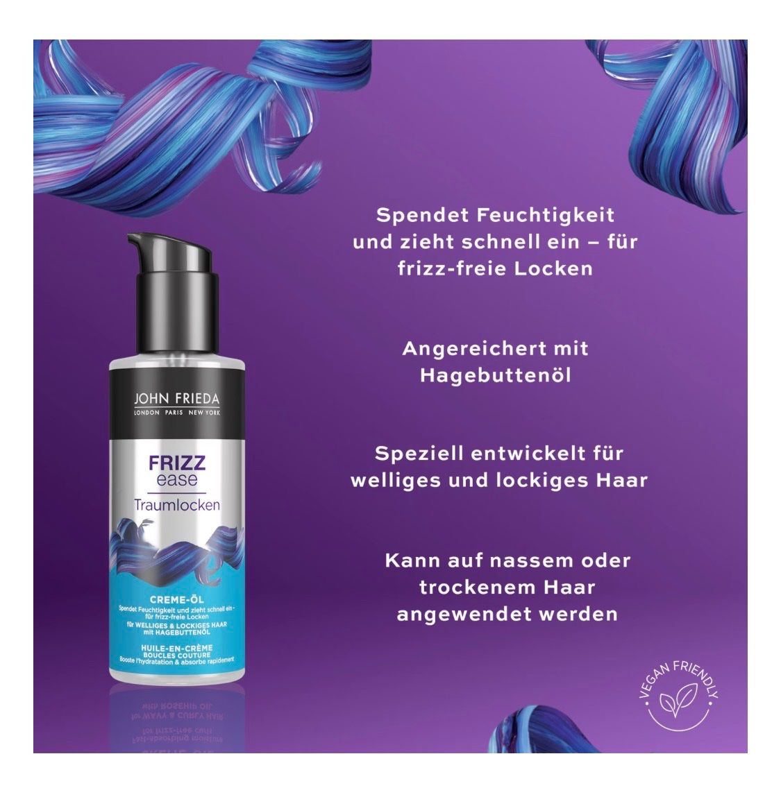 John Frieda Frizz Ease Traumlocken Creme-Öl für Locken (Gebraucht) in ...
