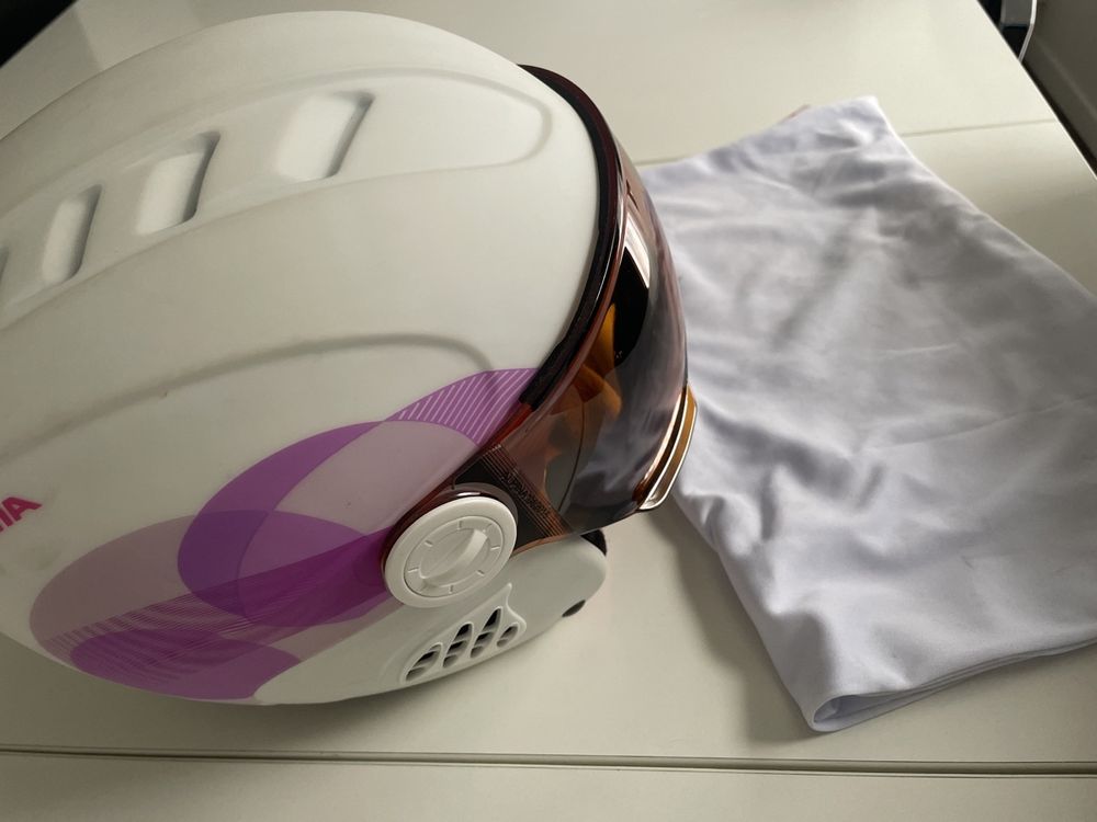 Kinder Ski Helm Mädchen Ski Helm Alpina mit Visier Gr. 51-55 | Kaufen auf Ricardo