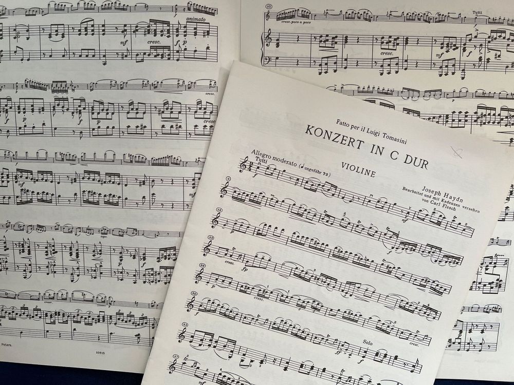 Noten -Geige u. Klavier -Haydn- Violinkonzert No1+ Kadenzen (D'occasion ...