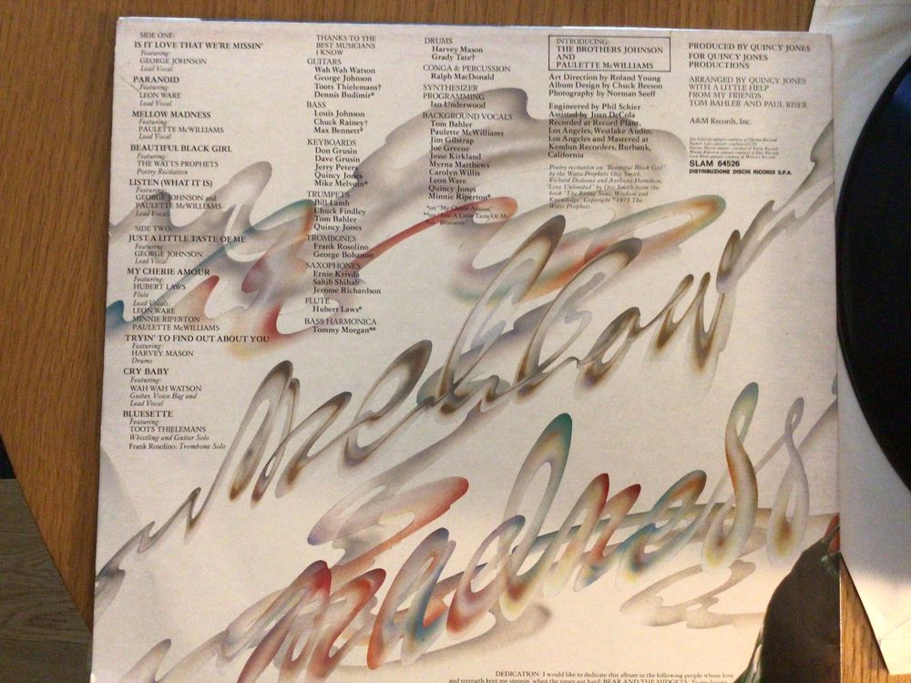 QUINCY JONES, Mellow Madness, Lp 1975 m.Poster (Gebraucht) in Steinach ...