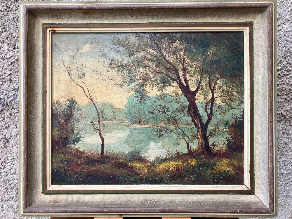 Oel Landschaft am See (Gebraucht) in Wetzikon ZH für CHF 160 – mit Lieferung auf Ricardo kaufen