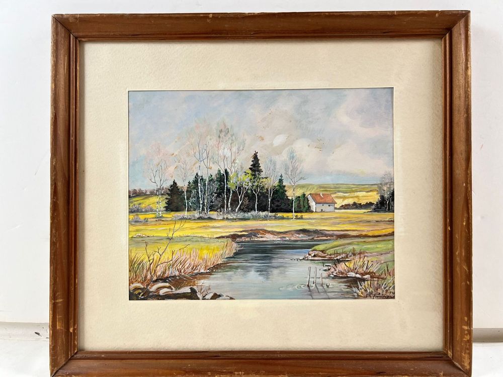 Landschafts Gemälde Signiert Datiert | Kaufen auf Ricardo