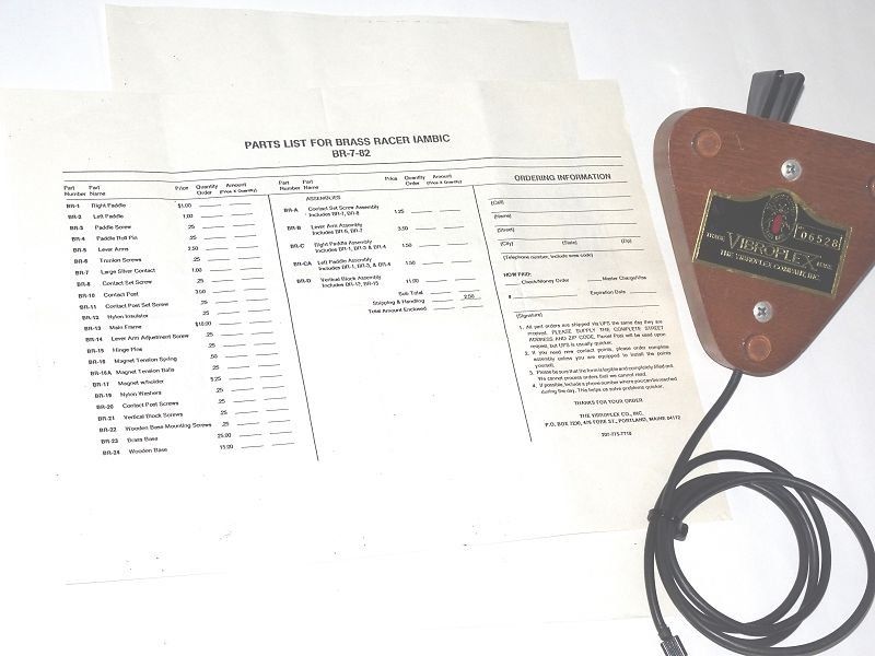 Vibroplex Brass Racer Iambic Paddle | Kaufen auf Ricardo