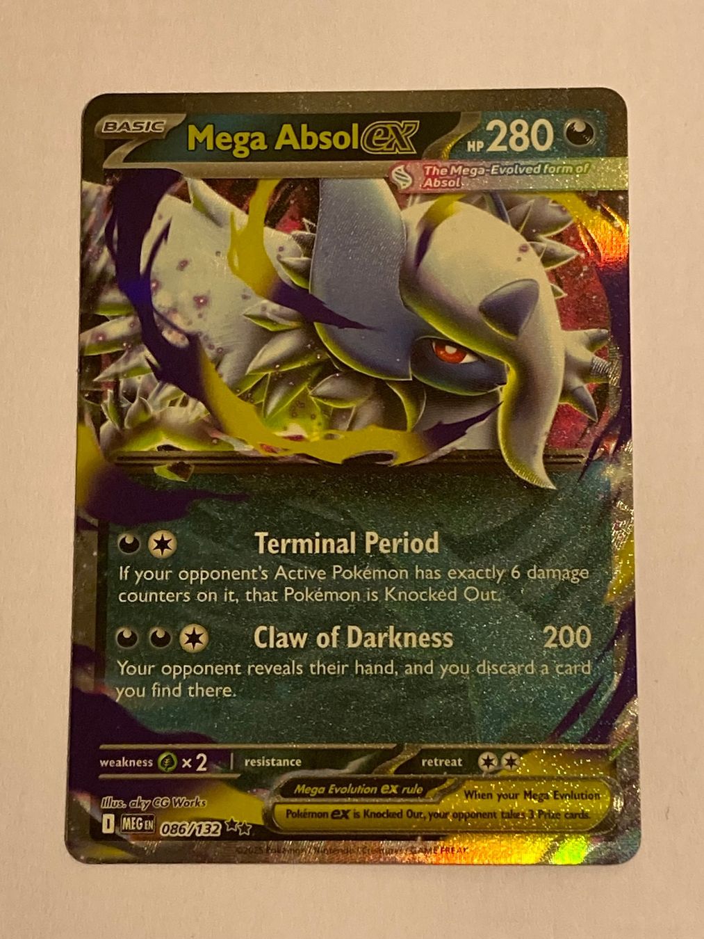 Pokemon MEGA EVOLUTION Mega Absol ex 086 / 132 🇬🇧 EN (Neu (gemäss ...