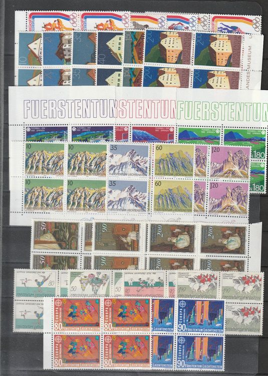 50/LOT FL 7 VIERERBLOCKSERIEN 1976-1992 ** (Neu (gemäss Beschreibung)) in Hirschthal für CHF 2 ...