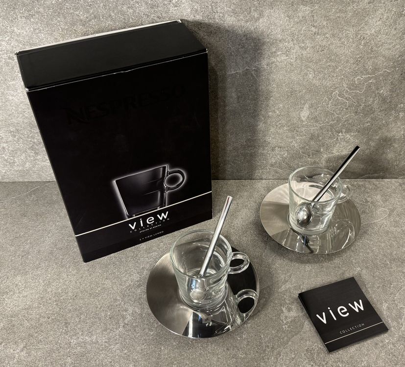 NESPRESSO VIEW Lungo Tassen im 2er Set mit Löffel ... | Kaufen auf Ricardo