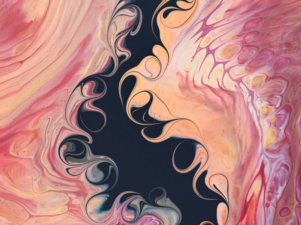 Pouring Bild "In Bewegung" 60x40 cm, Petra`s Art | Kaufen auf Ricardo