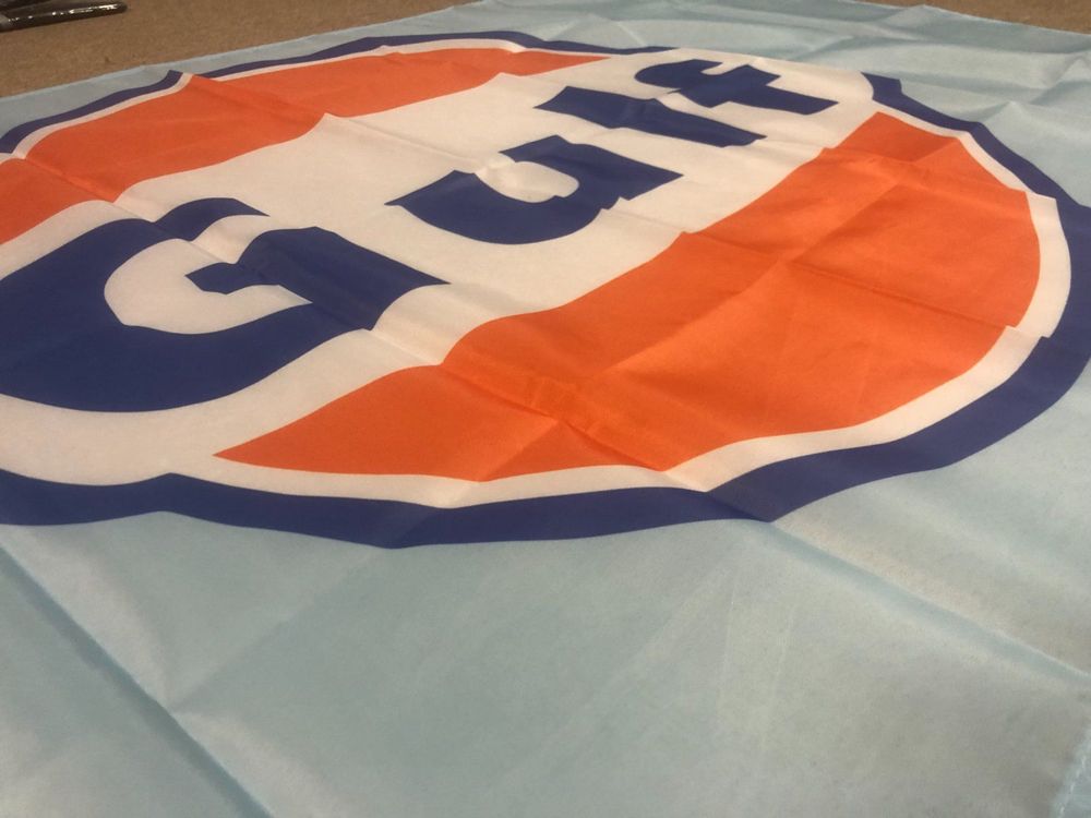 Gulf Oil Fahne 150 x 90 cm Öl Tuning (Neu und originalverpackt) in ...