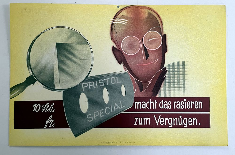 Pristol Rasierklingen Winterthur - Alte Werbekarton (Gebraucht) in ...