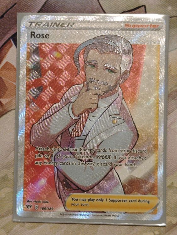 Carte Pokémon Rose 189/189 neuve English rare Holo full art (Neu ...