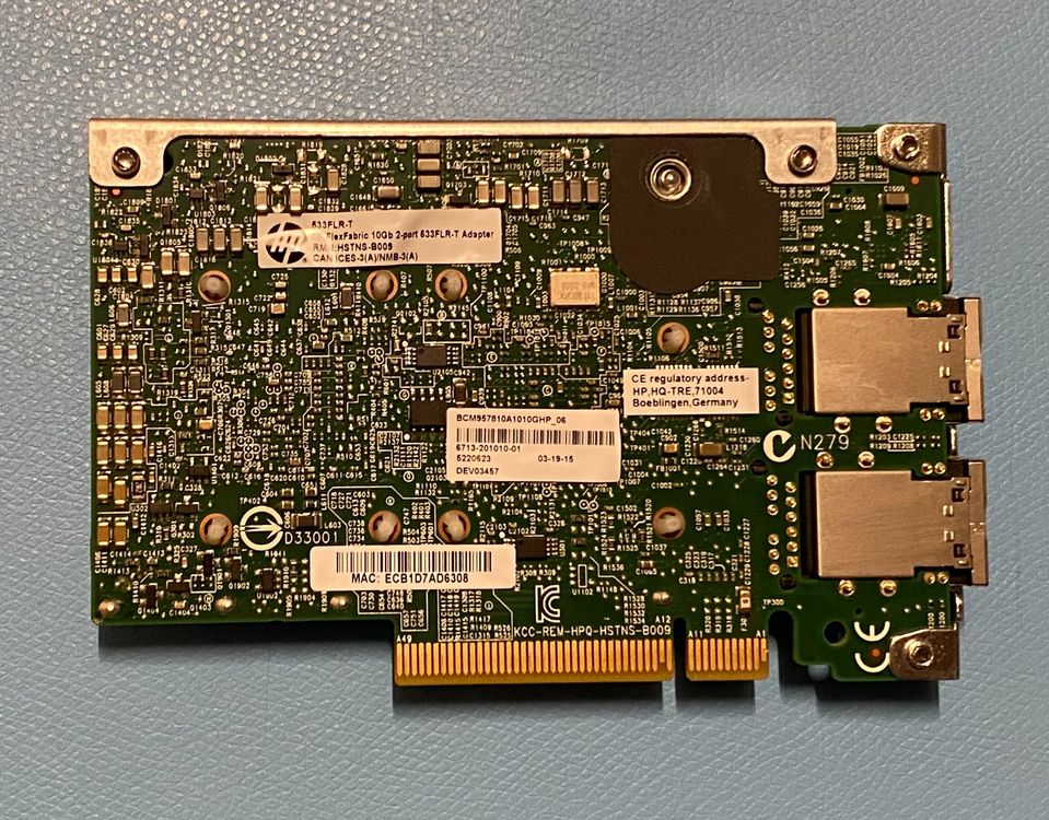 HP Flex Fabric 10Gb NIC 2-Port 533FLR-T RJ45, n>1 (D'occasion) à ...