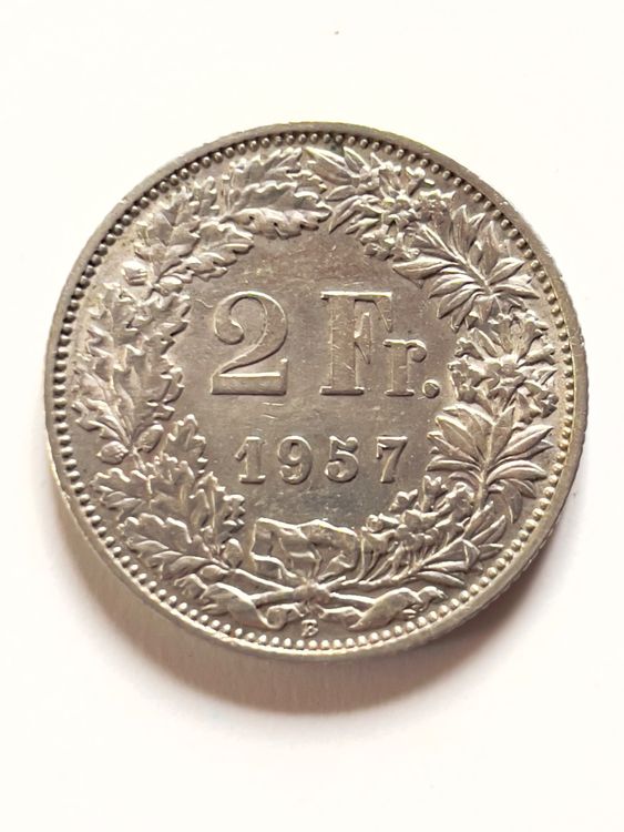 2 Franken Silbermünze 1957 (Gebraucht) in Ottenbach für CHF 3 – mit Lieferung auf Ricardo kaufen