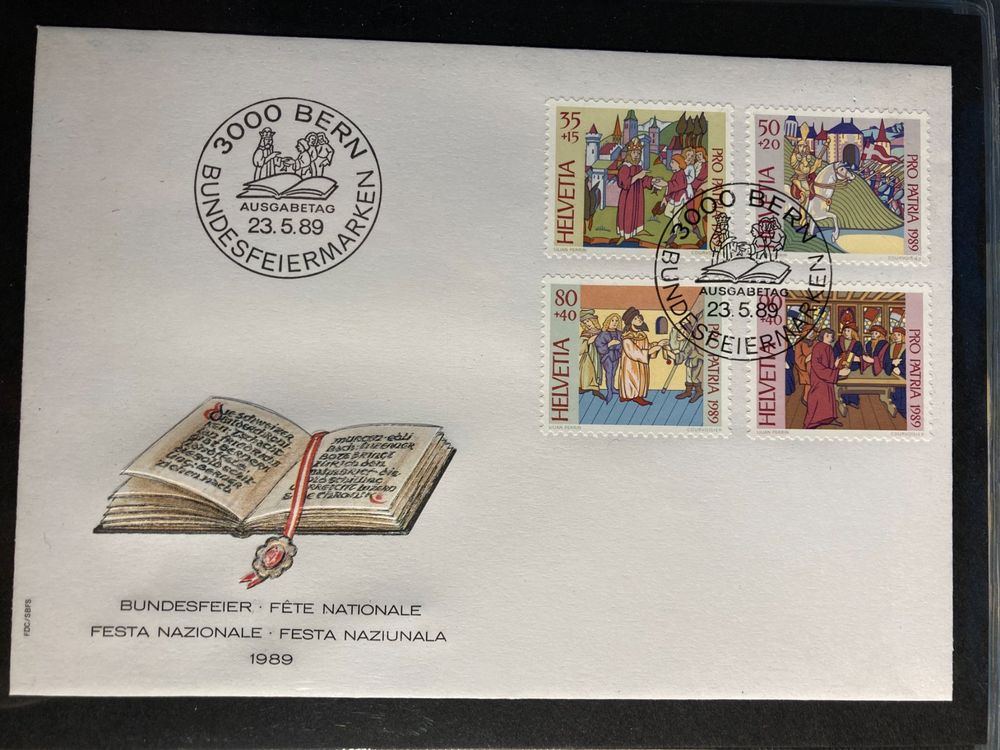 Schweiz 1989 Satz Pro Patria illustrierter Ersttagsbrief (Neu (gemäss Beschreibung)) in Liestal ...