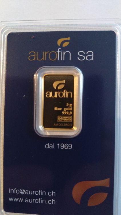 vend lingot d'or 5gr.aurofin (Neu und originalverpackt) in für CHF 335 ...
