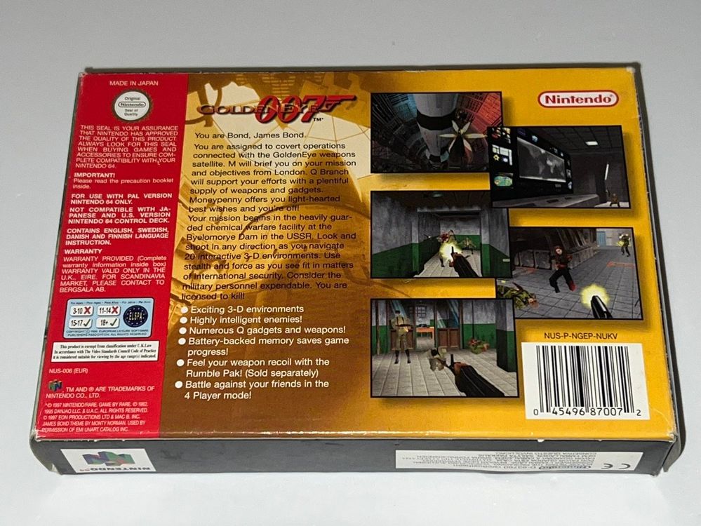 Nintendo 64 (N64) - James Bond: GoldenEye 007 (OVP) [EN] (Gebraucht) in ...