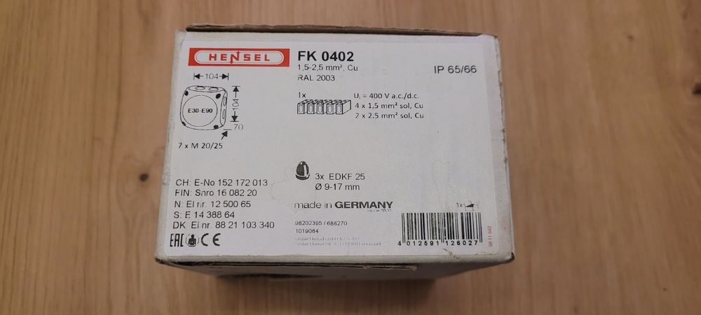 AP-Abzweigdose Hensel 5 polig 1.5-2.5mm² orange (Neu und ...