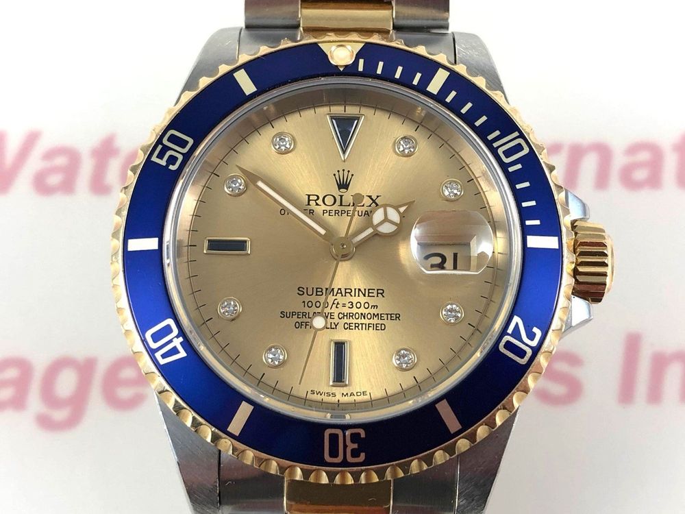 Rolex Submariner 16613 Stahl/Gold "Sultan" Box/Papiere 1995 | Kaufen ...