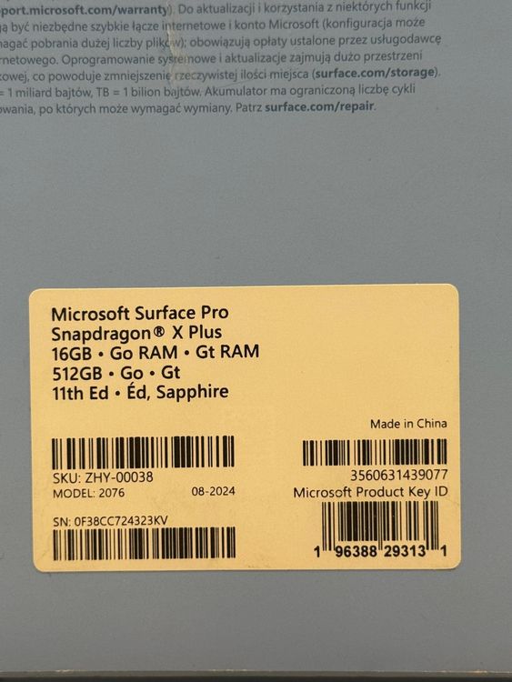 Microsoft Surface Pro Snap Dragon X Plus Inkl. Tastatur (Neu und ...