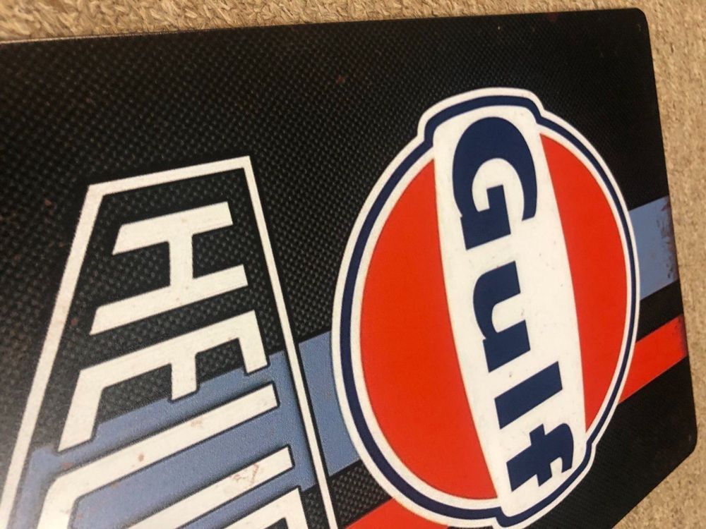 Gulf Tag Heuer Blechschild Sign Kultmarke 80er 90er Formel 1 (Neu und ...