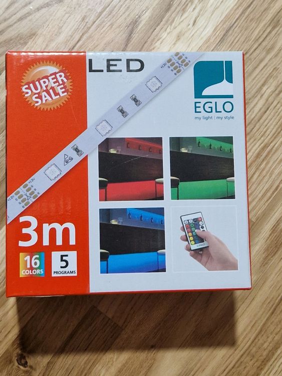 3m LED Strip RGB mit Fernbedienung 16 Farben 5 Programme Neu | Kaufen ...