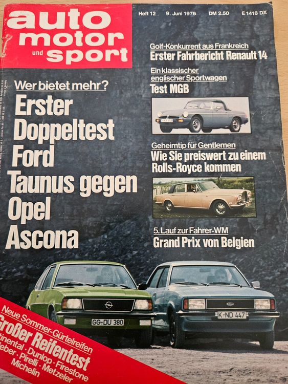 AMS 12/76 MGB Citroen 2 CV Renault 4 14 Taunus Ascona xx | Kaufen auf ...