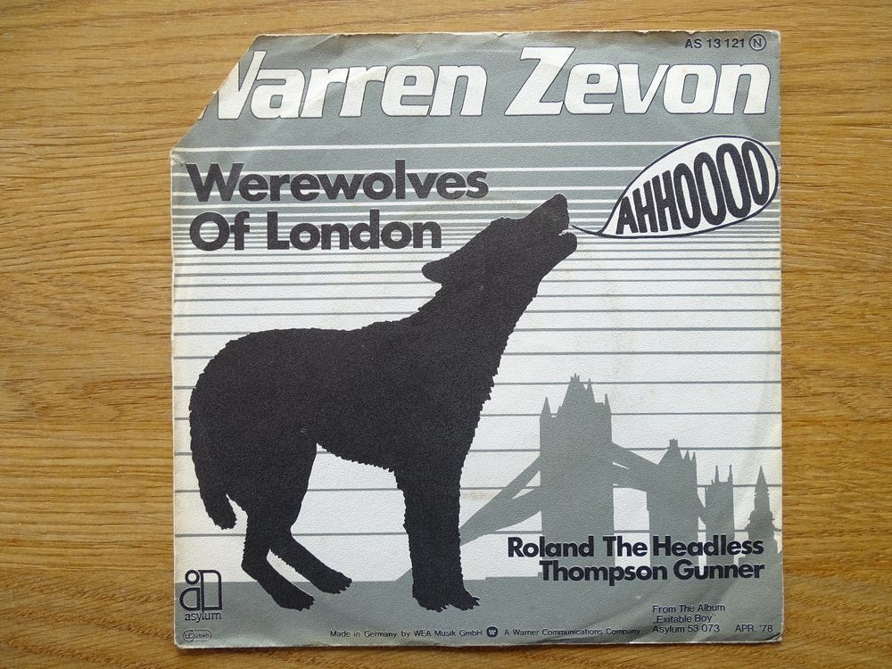 7", Warren Zevon, Werewolves of London, D (Gebraucht) in Kleinlützel ...