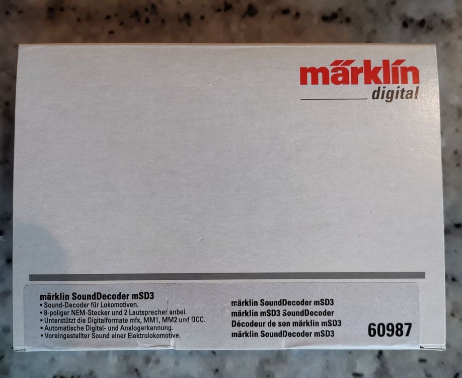 Märklin 60987 Sound Decoder mSD3 E-Lok (Neu und originalverpackt) in ...