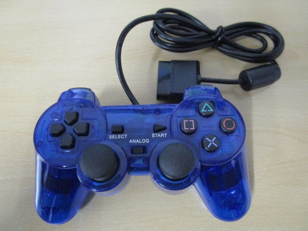 Playstation 2 Controller Joypad Farbe clear blue-PS2 Neuware | Kaufen ...
