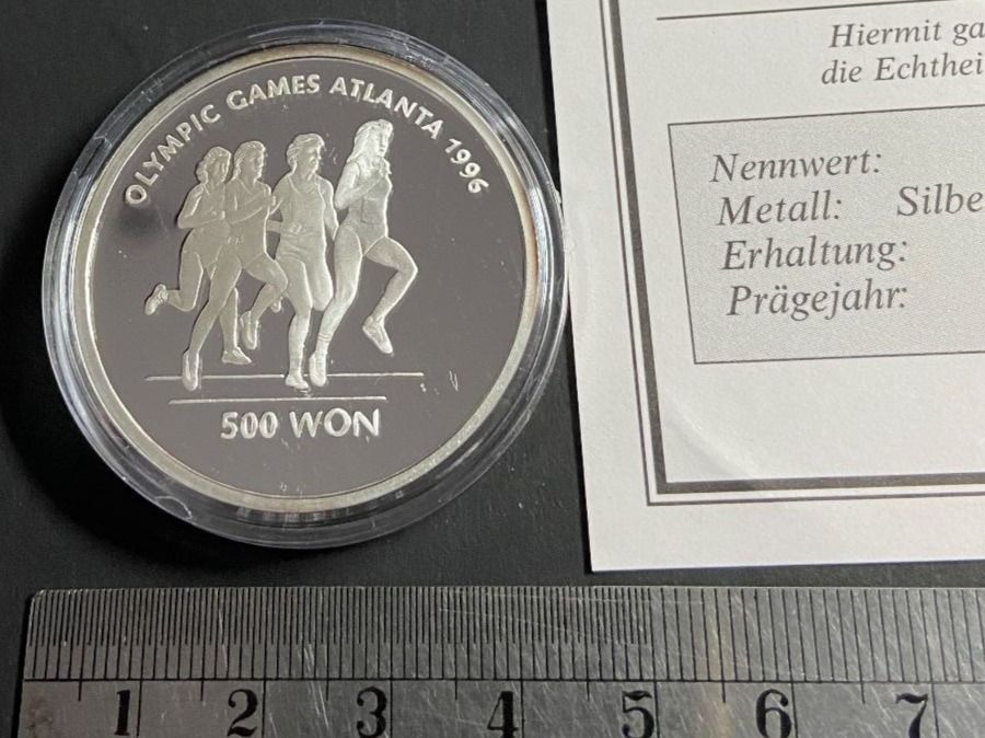 Silber Münze 1 oz Olympic Games Atlanta 1996 Langstreckenlau (Gebraucht ...