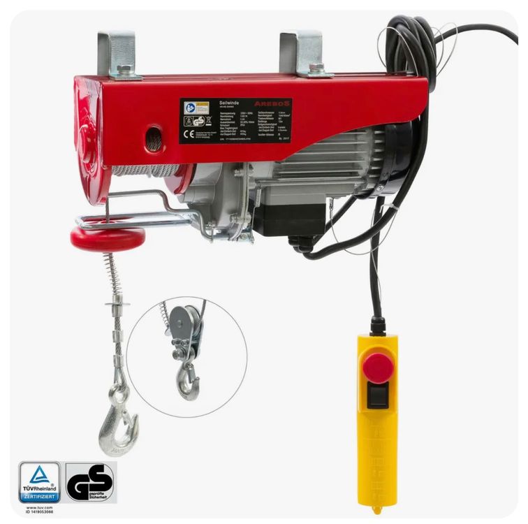 + AREBOS Elektrische Seilwinde Motorwinde Seilhebezug Seilzu (Neu und ...