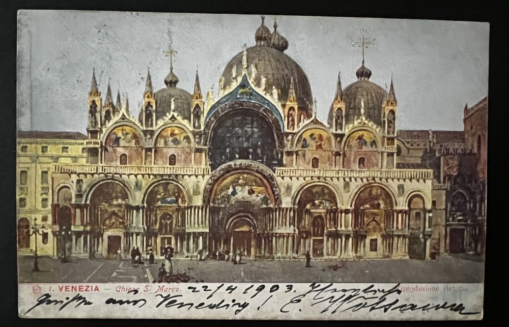 Vintage 1903 Postcard - St. Mark's Basilica, Venice (Gebraucht) in ...
