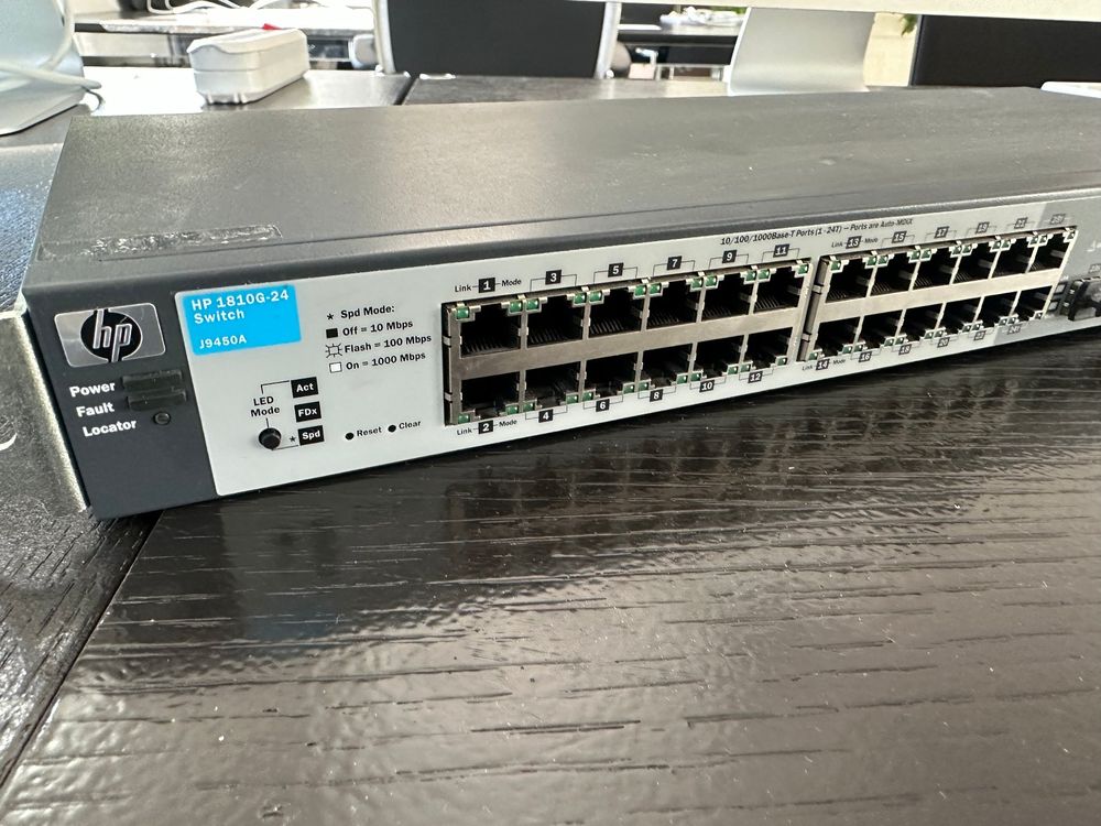 HP Gigabit Switch 1810G-24 Port Switch J9450A - ProCurve (Gebraucht) in ...