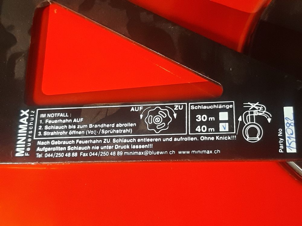 MINIMAX Schlauchrolle / Wandhydrant / Schlauchposten (Gebraucht) in ...