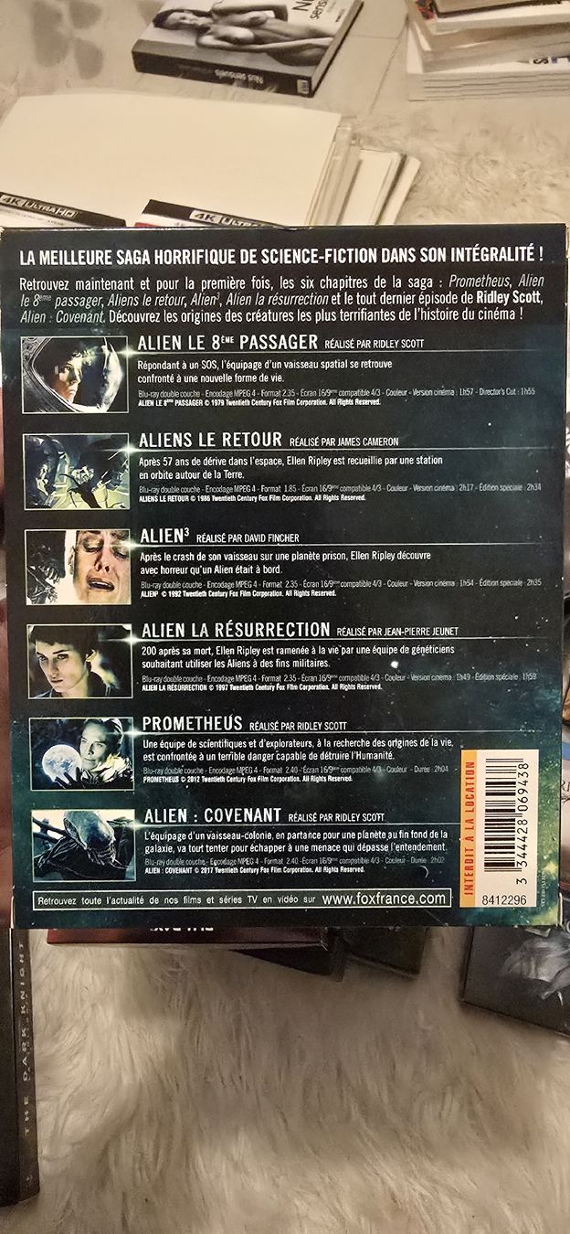 Alien - L'intégrale 6 Films Blu-Ray - Édition Collector (Neuf (Voir ...