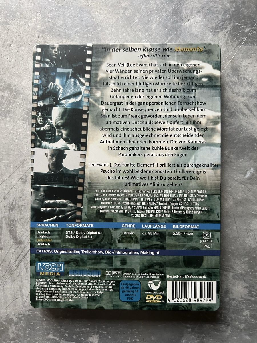 Freeze Frame - Koch Steelbook DVD - Drama, Thriller [2004] (Gebraucht ...