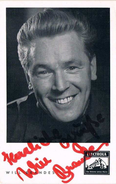 Will Brandes 1928-90 Autogramm signiert Vintage Foto 9x14cm (Gebraucht) in Bischofszell für CHF ...