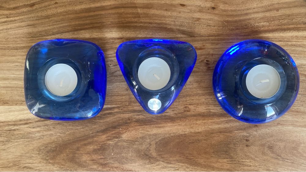 Blauer Sarner Cristal Teelichthalter (Gebraucht) in Thörishaus für CHF ...