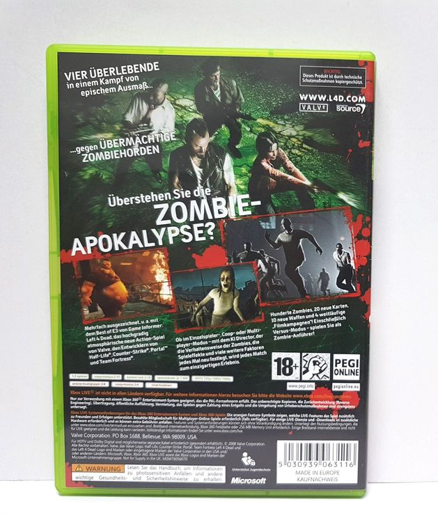 Left 4 Dead Zombie-Apokalypse Xb 360 | Kaufen auf Ricardo