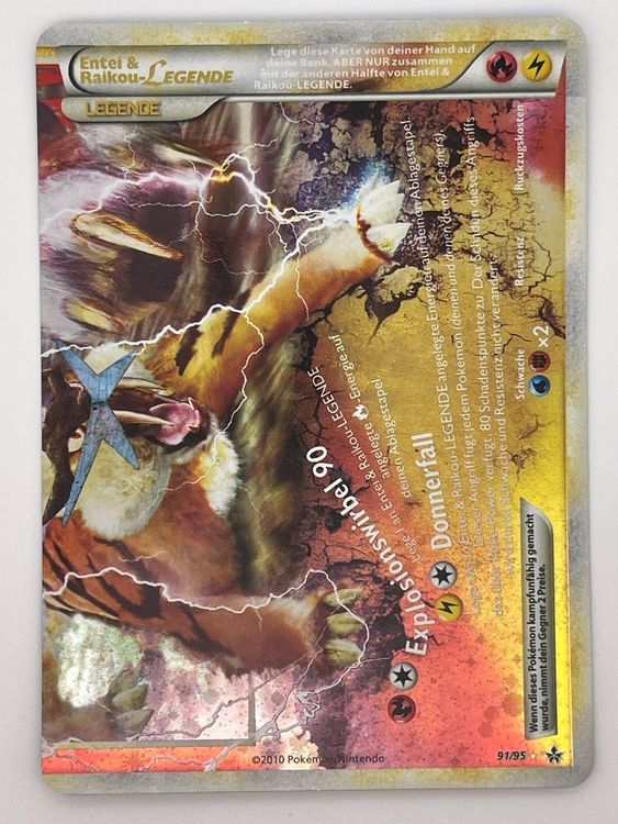 Entei & Raikou LEGENDE 91/95 Holo UltraRare HGSS Unleashed | Kaufen auf ...